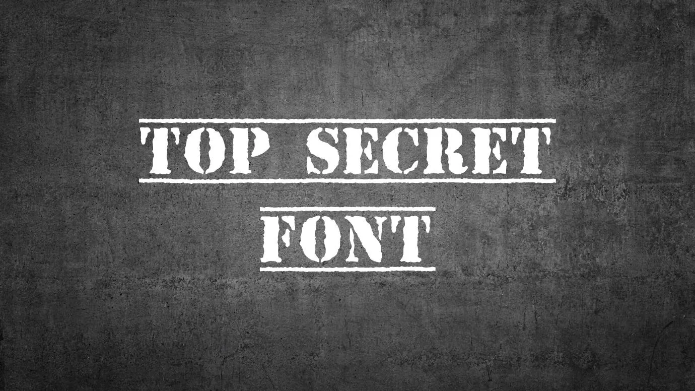 Top Secret Font Free Download